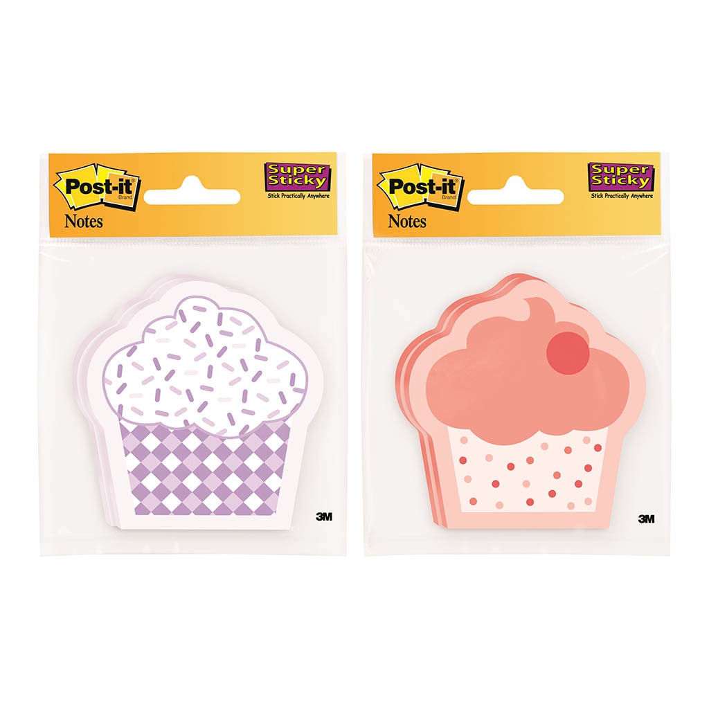 3M Post-it Super Sticky Notes BC-2030-CUPCKE Cupcake 30 sheet pads Pkt ...
